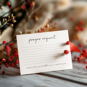 Prayer Request Cards, Printable Card Editable Template, Modern ...