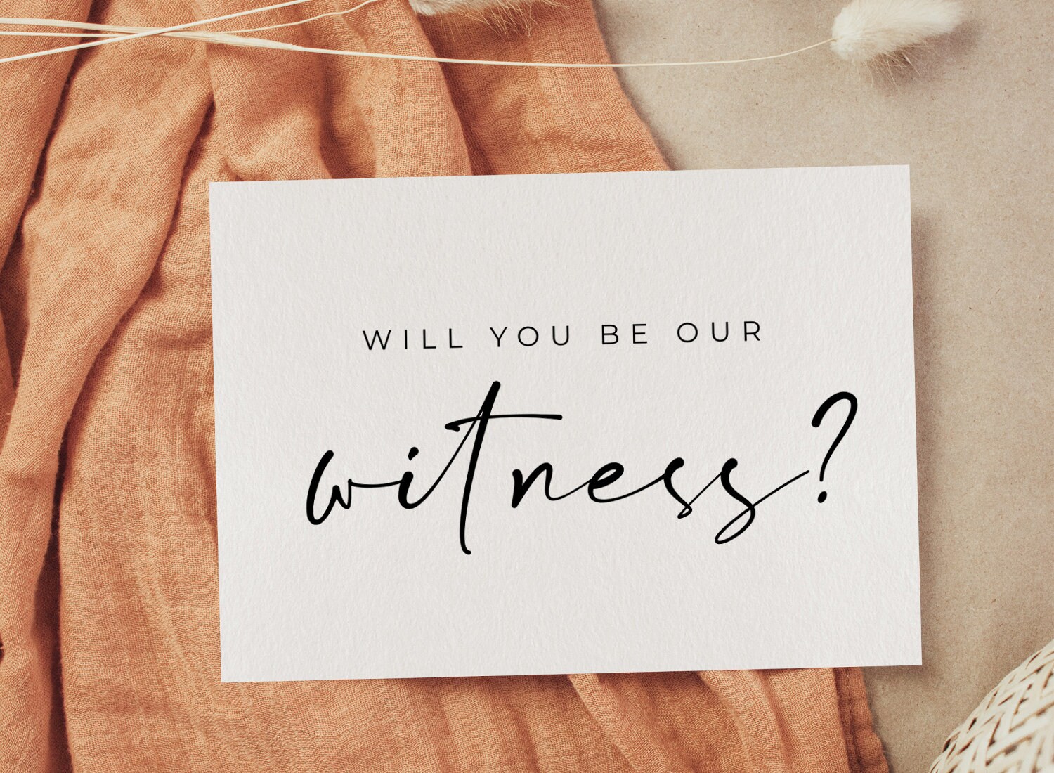 Will You Be My Witness Proposal Template Witness Card - Etsy