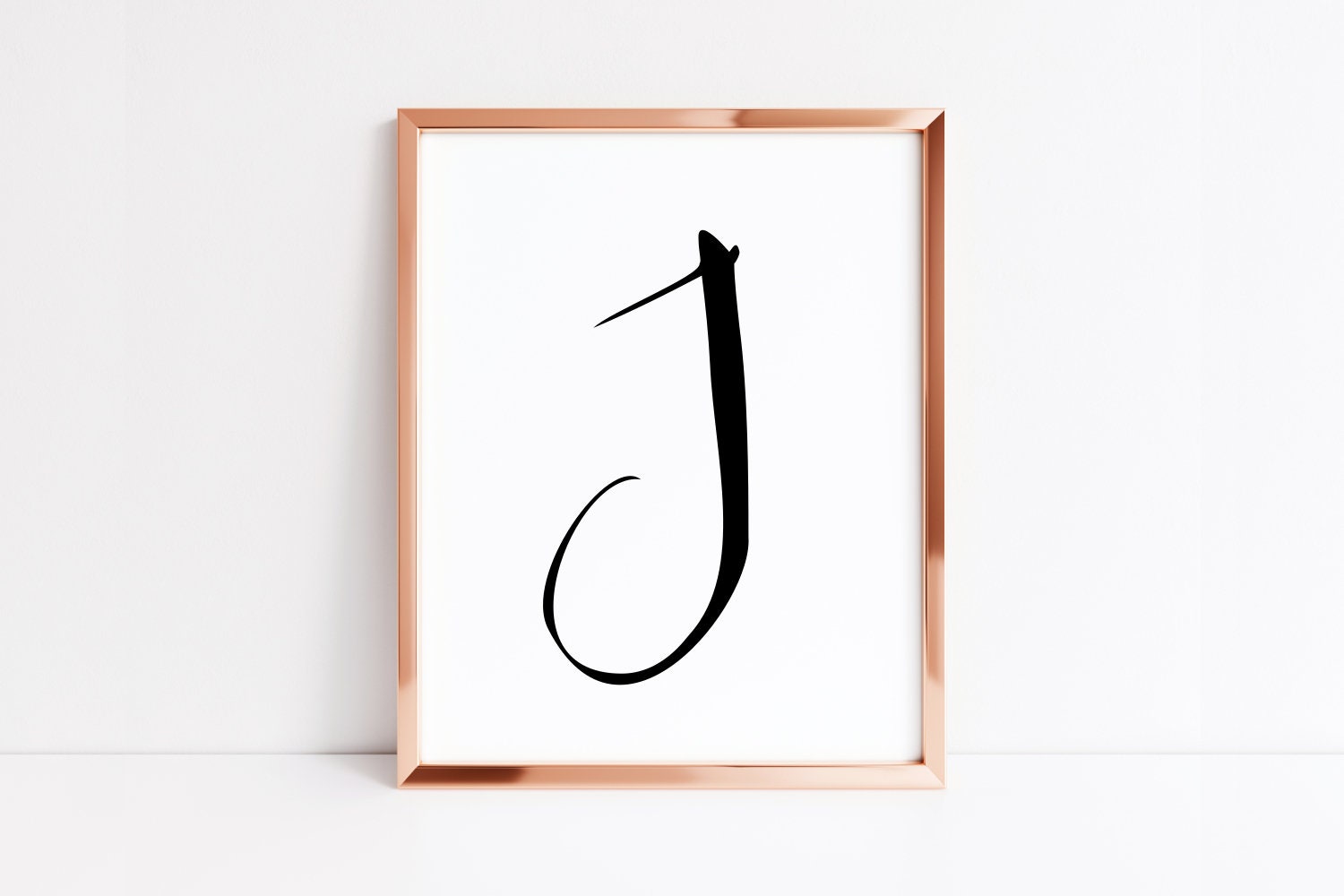 Letter J PRINTABLE Wall Art Monogram Print Nursery Decor - Etsy