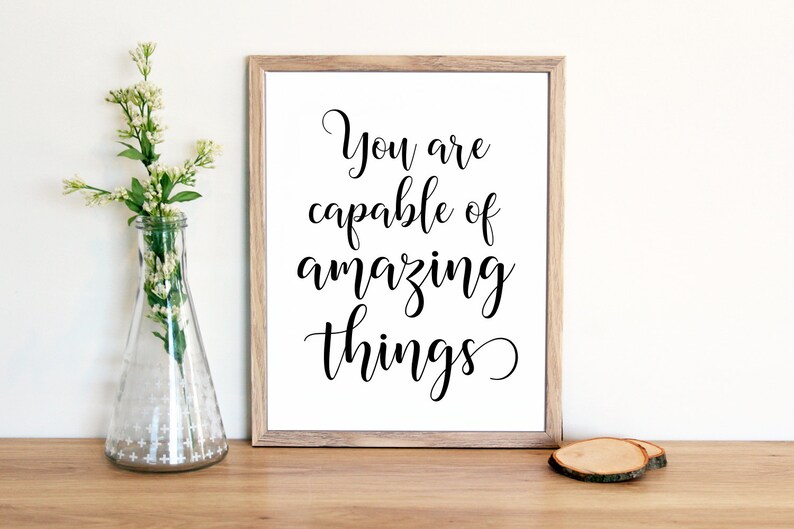 You Are Capable of Amazing Things PRINTABLE Wall Art - Etsy