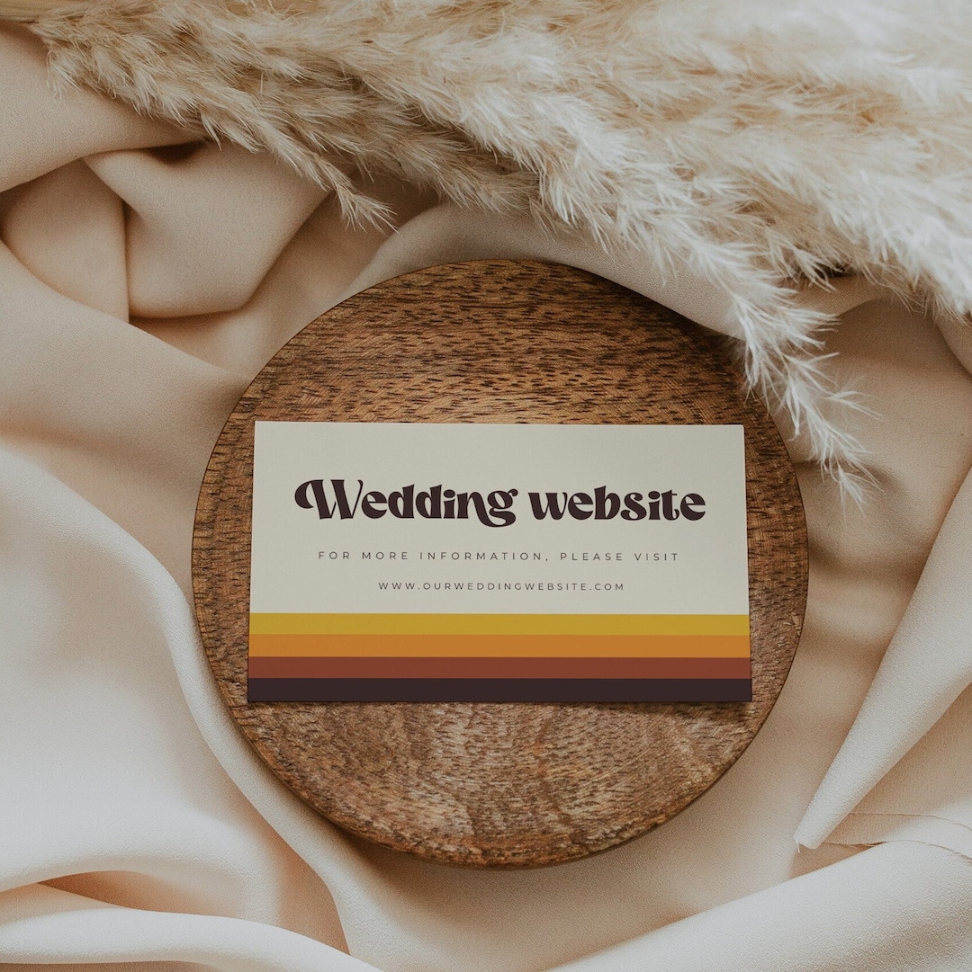 Wedding Website Card, Visit Our Website, Editable Template, Enclosure ...