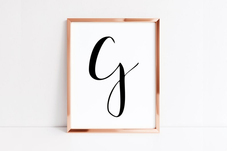 Letter G, Letter Poster, Printable Initial, Nursery Wall Art Letter ...