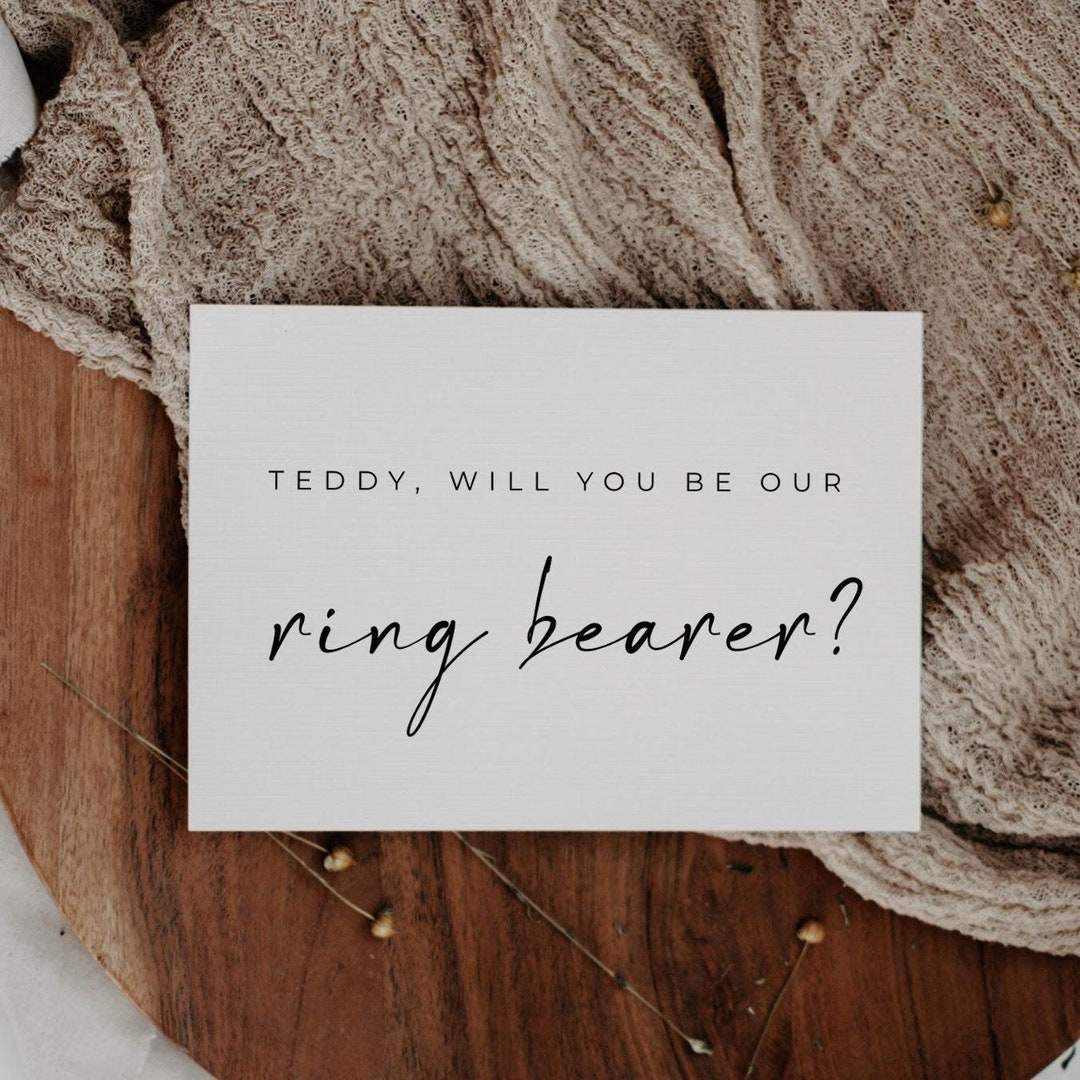 Ring Bearer Proposal Card, Will You Be My Ring Bearer Printable Card ...