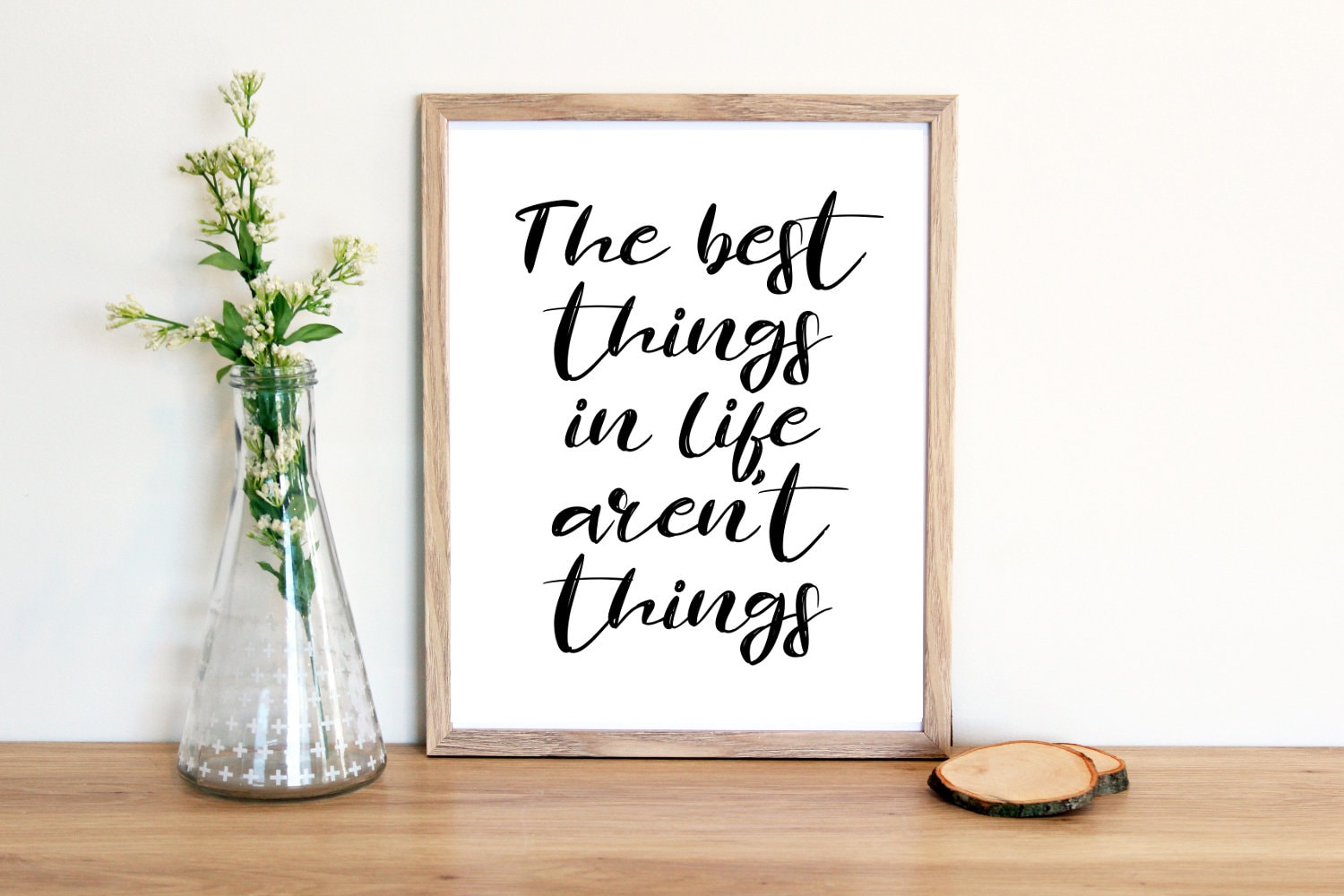 The best things in life aren't things PRINTABLE wall art | Etsy