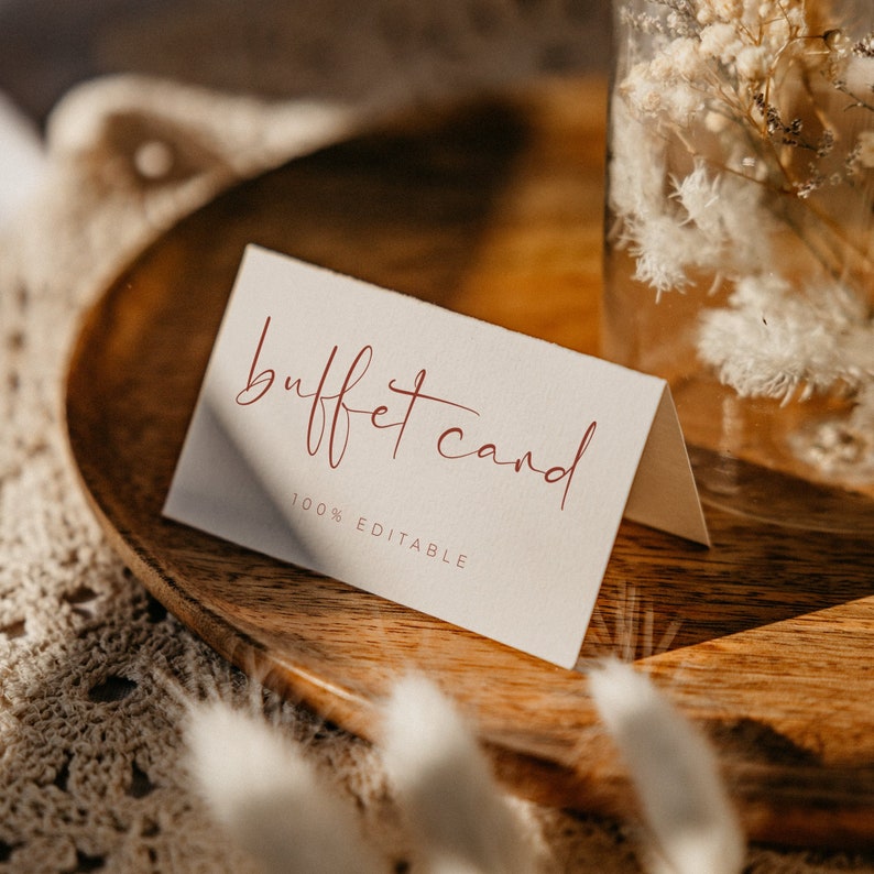 Buffet Cards Editable Template, Food Label Template Printable Cards ...