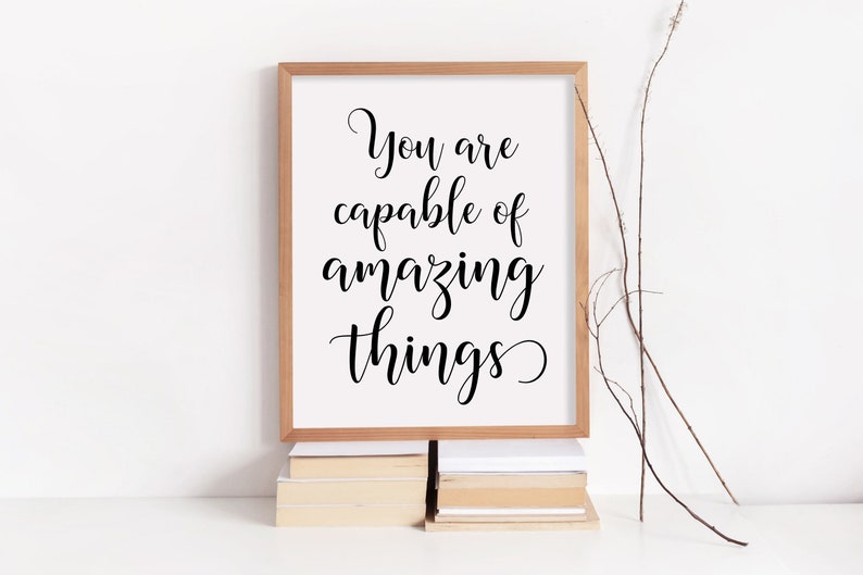 You Are Capable of Amazing Things PRINTABLE Wall Art - Etsy