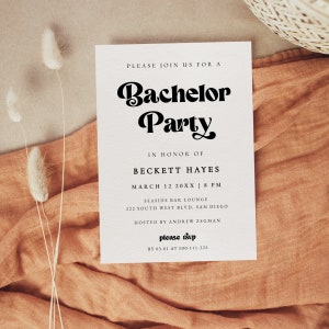Bachelor Party Invitation, Stag Party, Editable Template, Bachelor ...