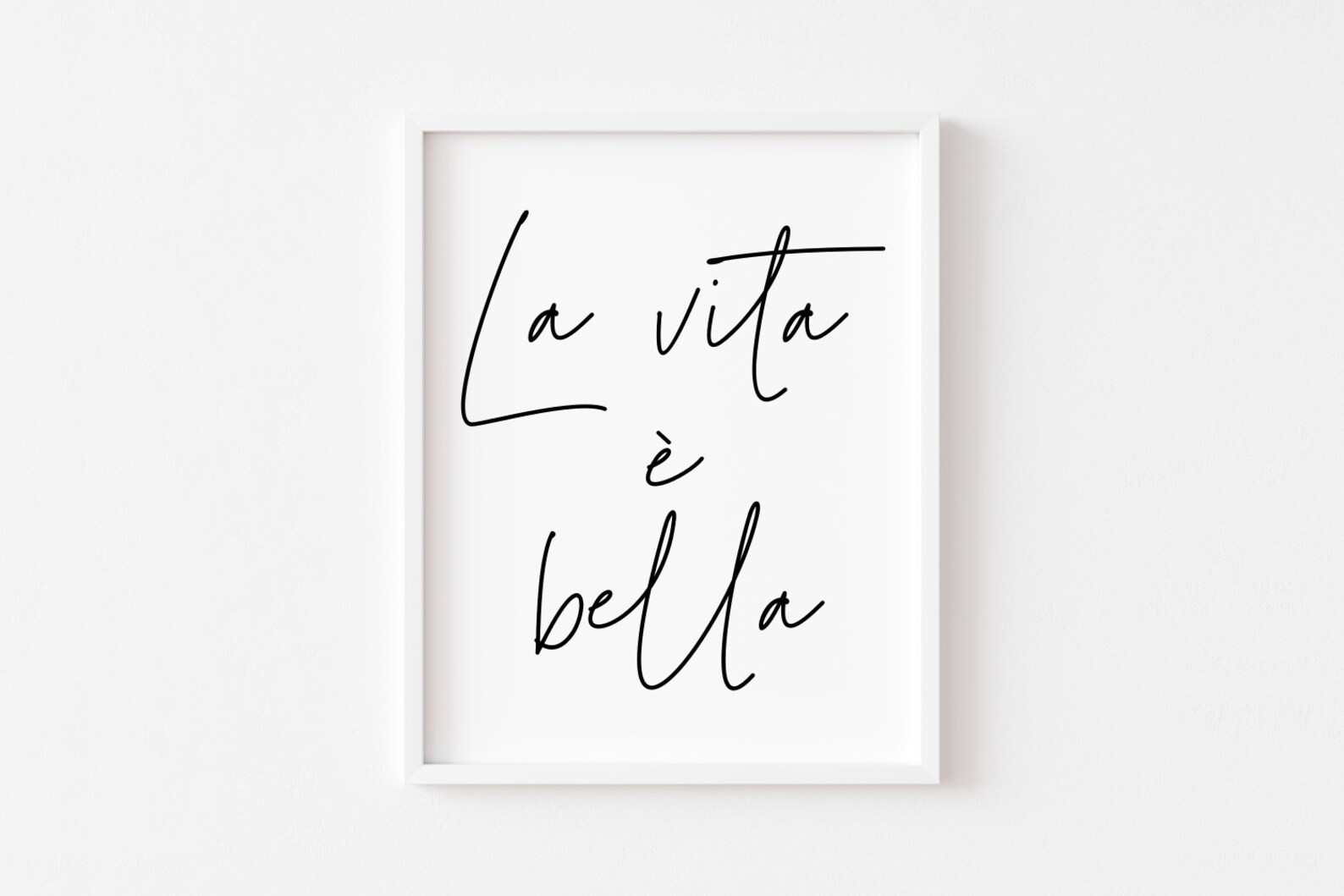 La Vita E Bella PRINTABLE Poster Italian Wall Art - Etsy