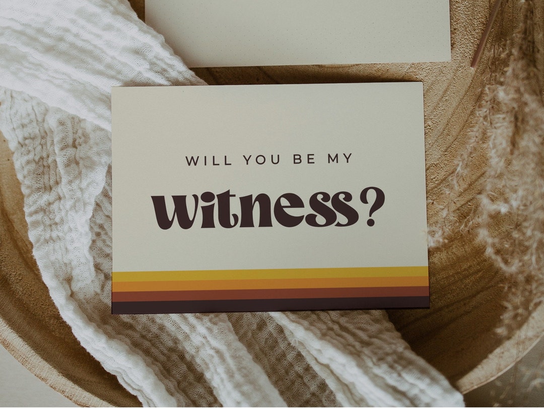 Will You Be Our Witness, Retro Groovy Proposal Template, Witness ...