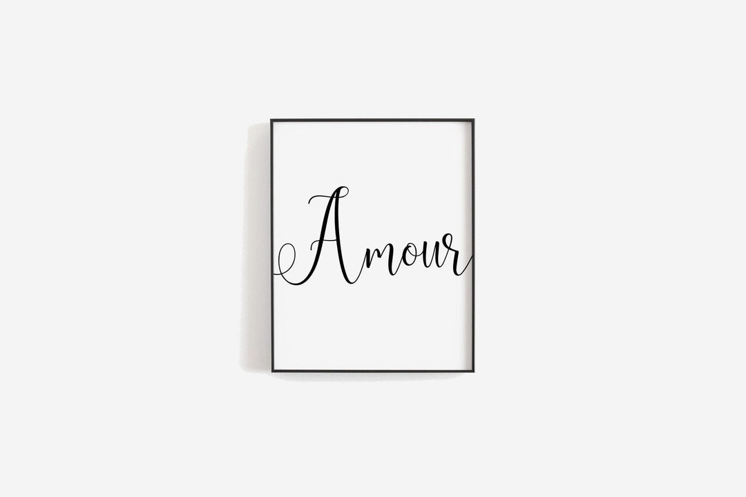 Amour PRINTABLE wall art Love print decoración francesa - Etsy España