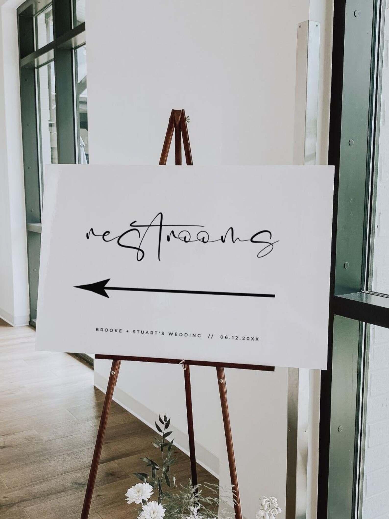 Wedding Restroom Sign, Simple Printable Editable Template With ...