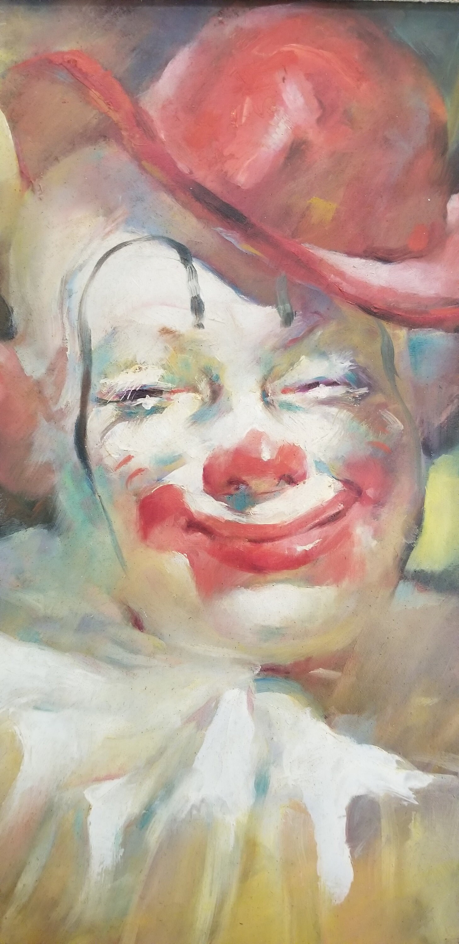 Julian Ritter Clown Oil on Board Painting Signed - Etsy
