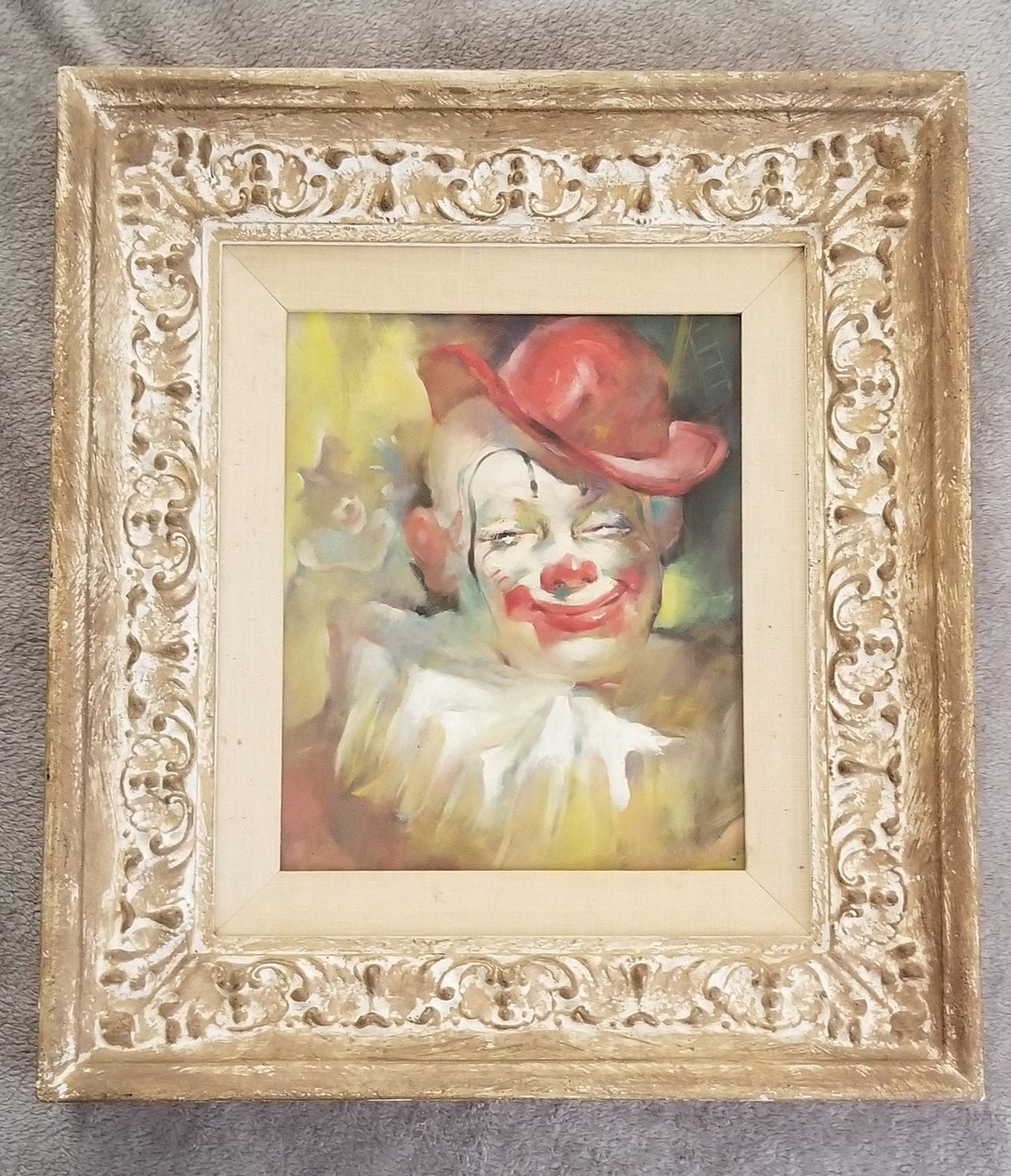 Julian Ritter Clown Oil on Board Painting Signed - Etsy