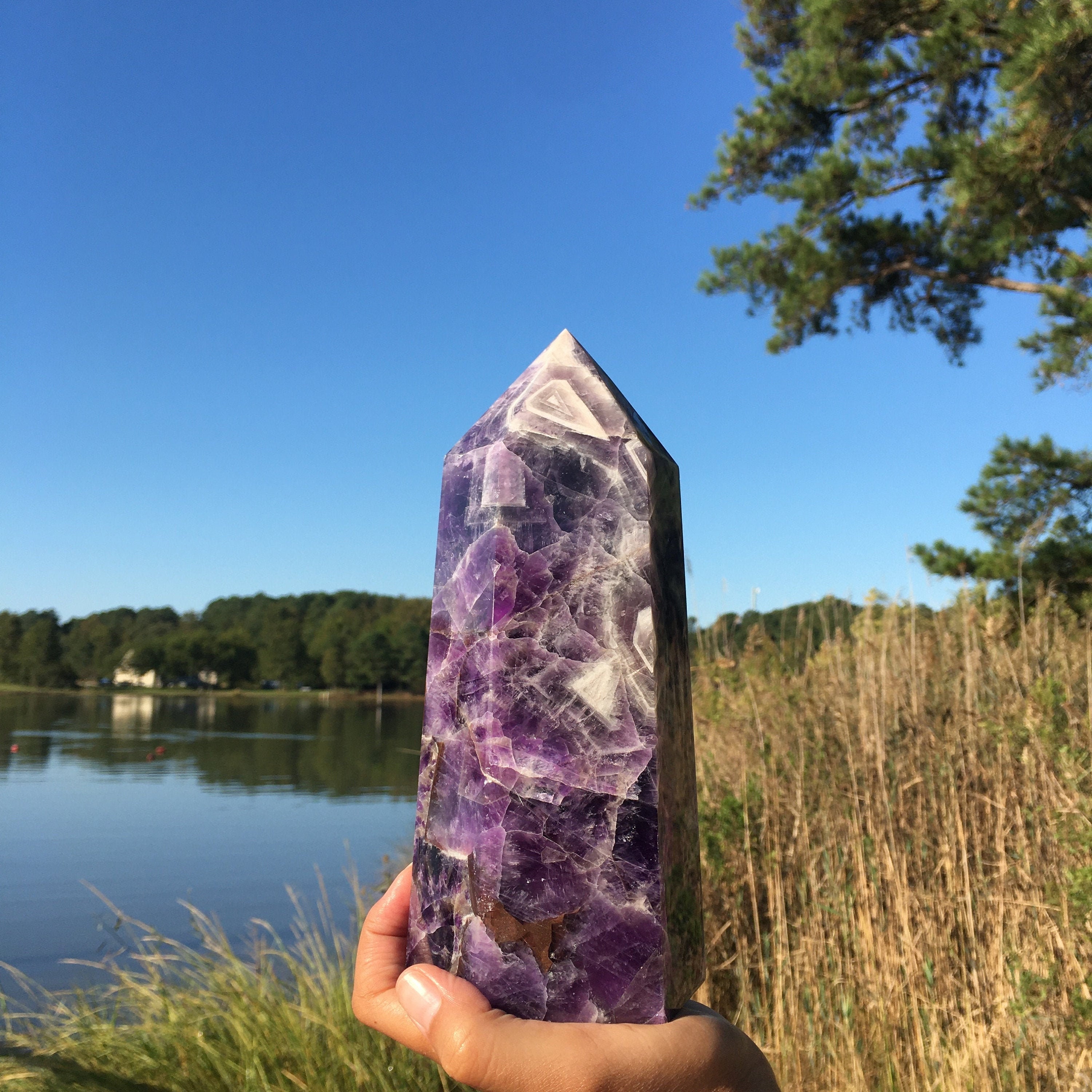 Dream Amethyst Point 100% Natural Amethyst Gemstone Tower | Etsy
