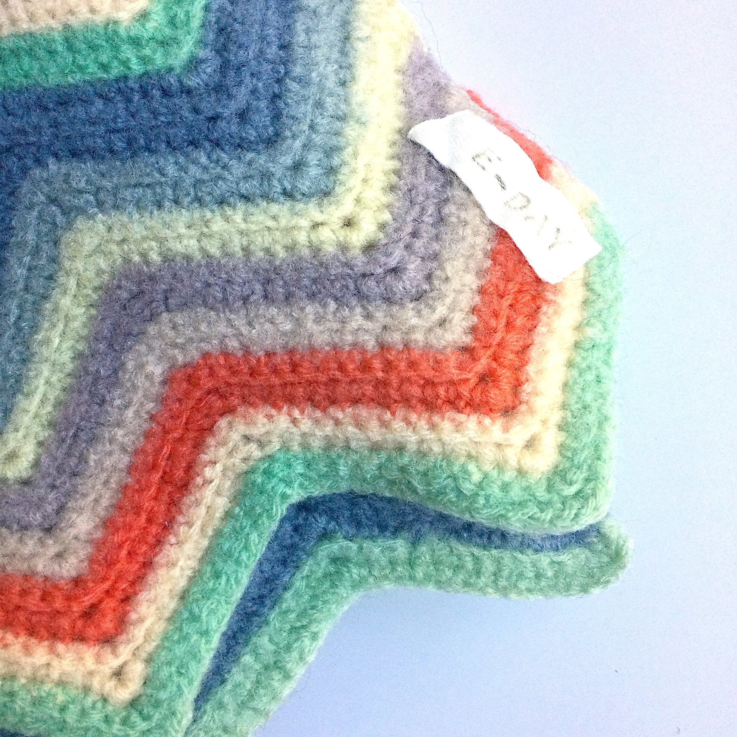 Pastel Chevron Handmade Afghan / Pastel Throw Blanket / Handmade Pastel ...