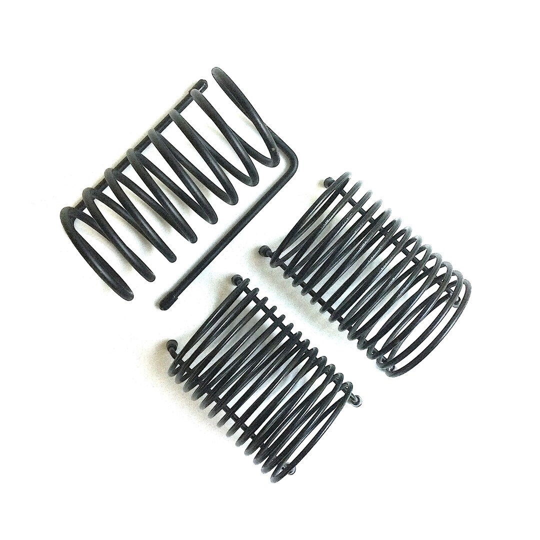 Mid-century Letter Coil Trio / Set of 3 Black Letter Coils / Vintage ...
