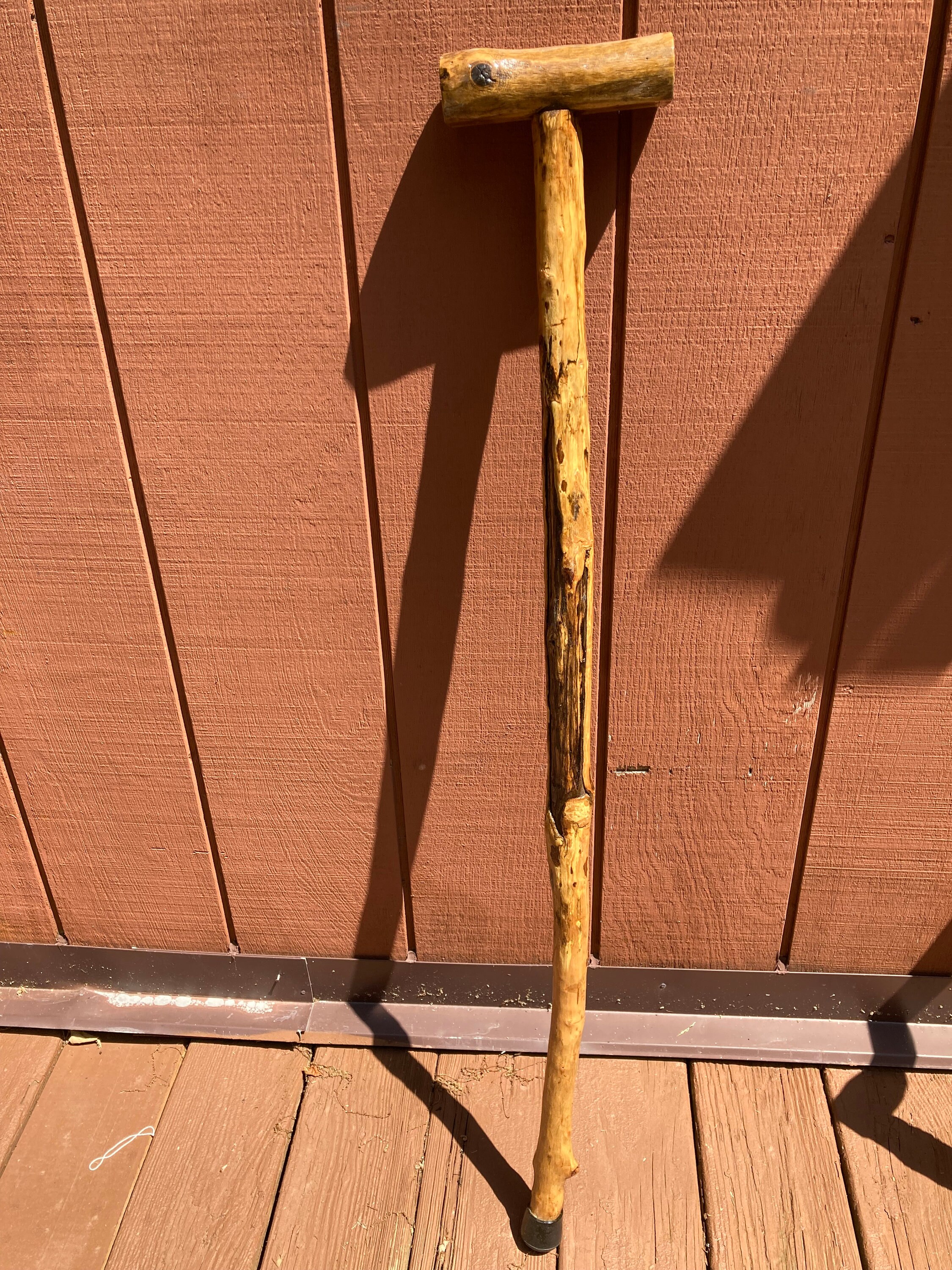 Handmade Wooden Cane With natural wood handle | Etsy