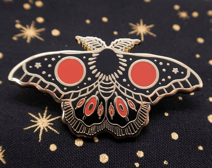 Mothman Moth Enamel Pin - Etsy