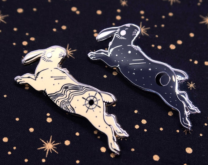 Celestial Rabbits Hard Enamel Pins - Etsy