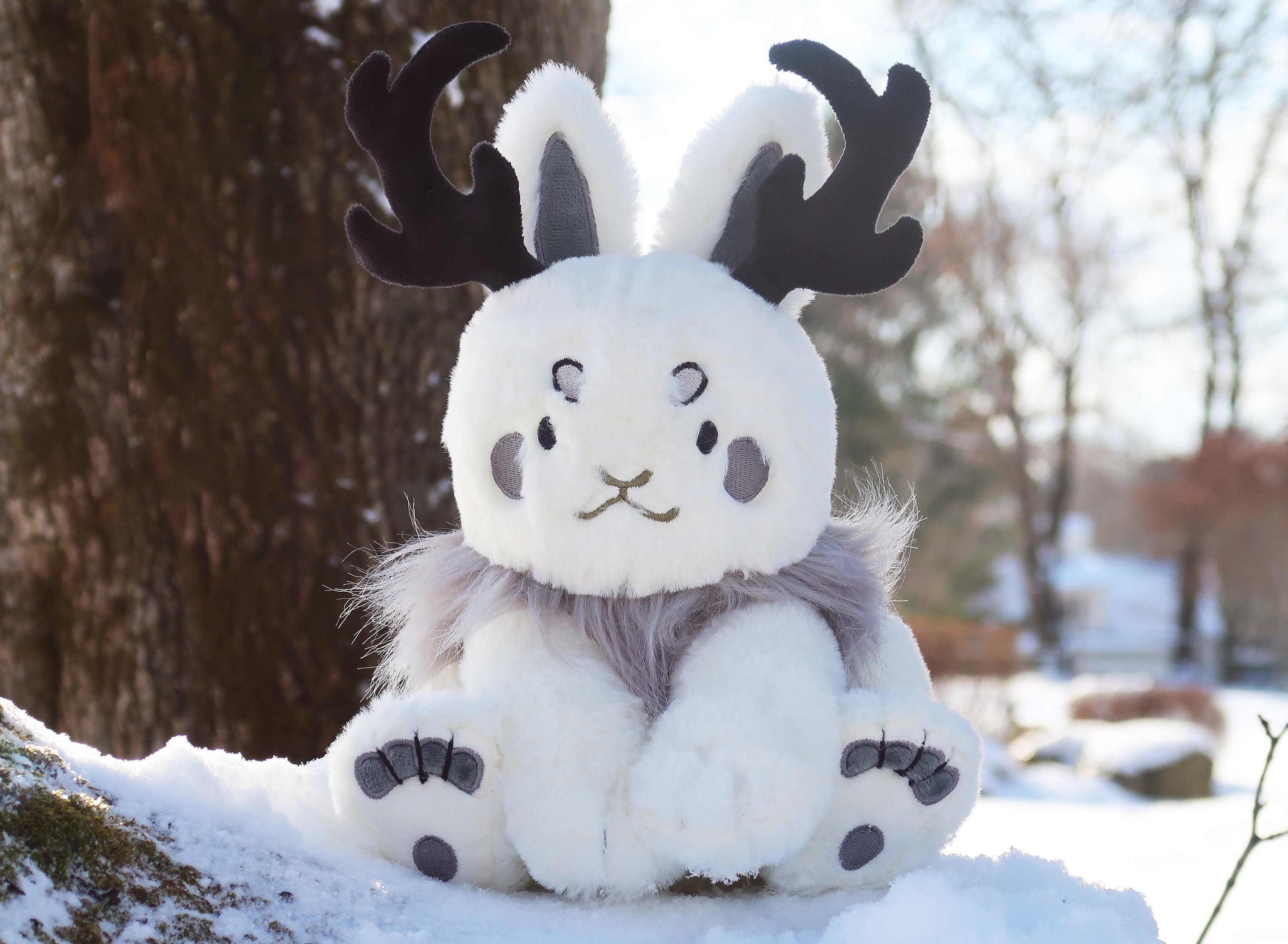 Winter Jackalope Plush - Etsy UK