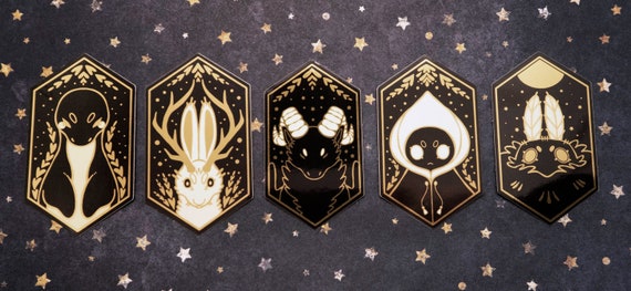 Cryptid Gold Foil Sticker Set | Etsy