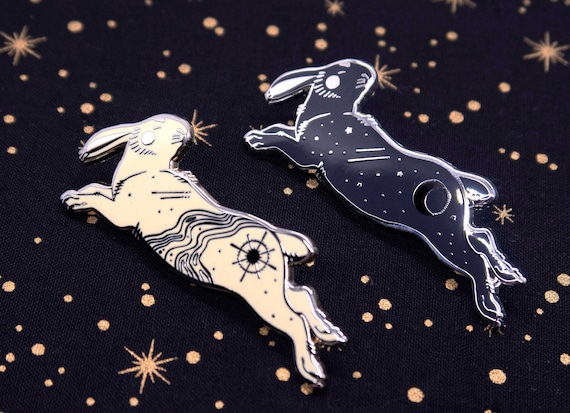 Celestial Rabbits Hard Enamel Pins | Etsy
