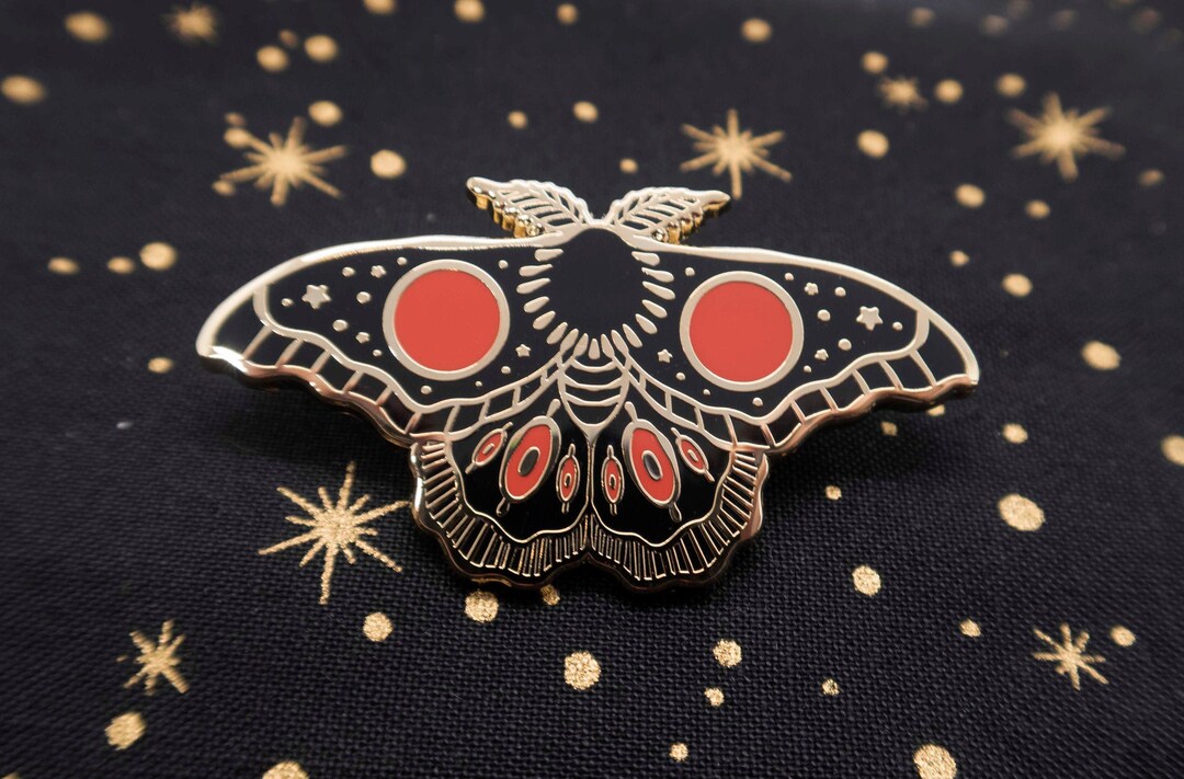 Mothman Moth Enamel Pin - Etsy