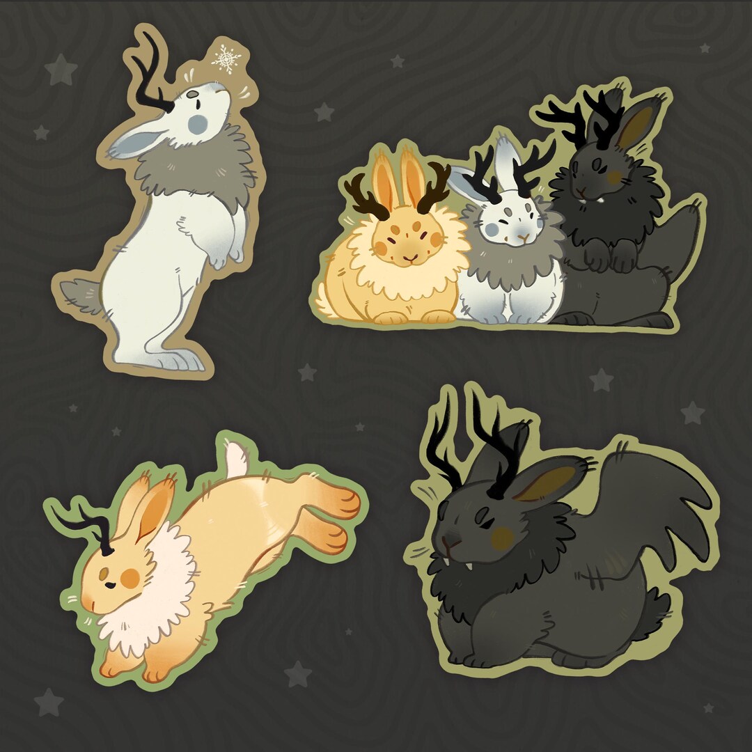 Jackalope Sticker Set - Etsy