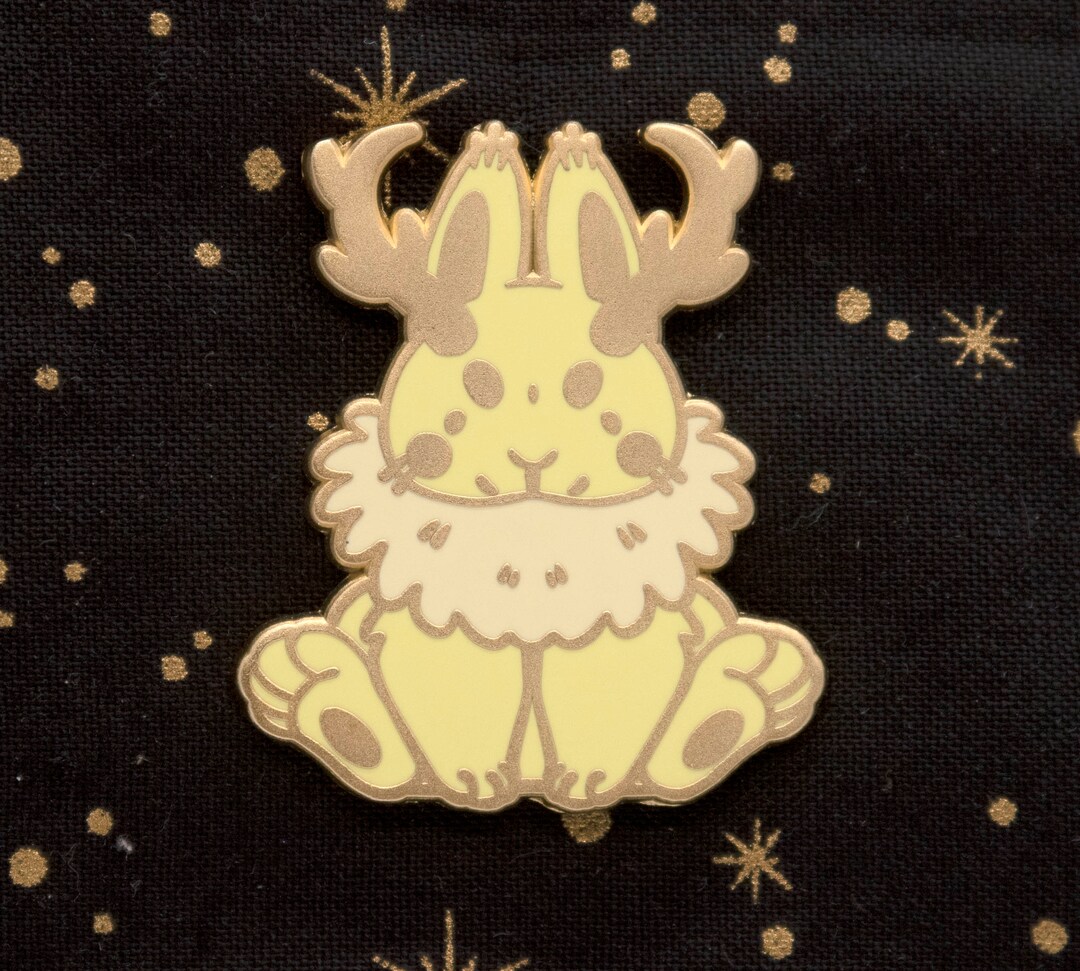 Golden Jackalope Hard Enamel Pin - Etsy