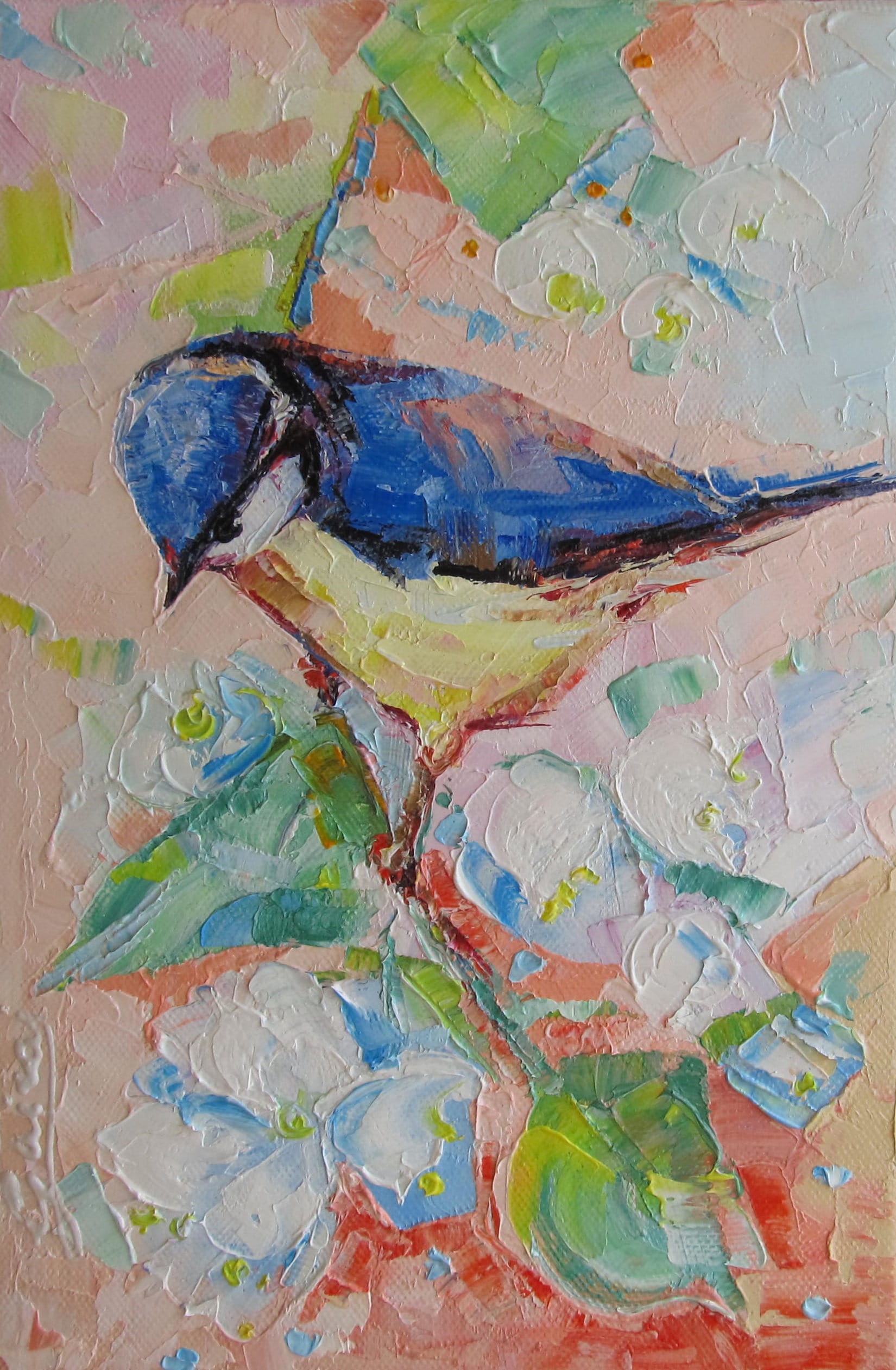 ORIGINAL Oil Painting Artwork bird 30 см х 20 см - Etsy