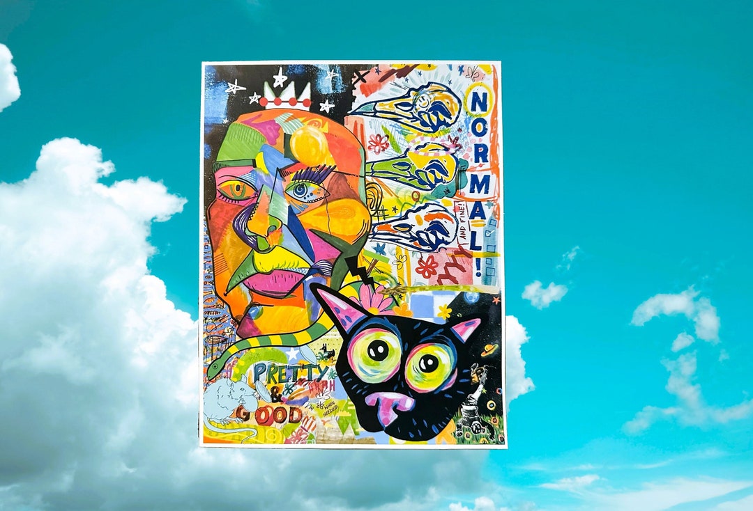 Colorful Chaos Graphic Print- 11x14” or 8x10” Unique Lively Fun ...