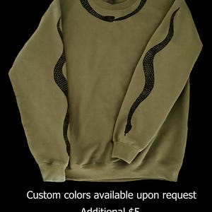 Snake Sweater- Lino Hand-printed Ouroboros Ball Python Unique Pullover ...