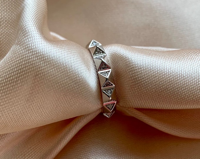 Pyramid Ring - Statement Ring - Spike Ring - Stud Ring - Geometric Ring - Stacking Ring ...