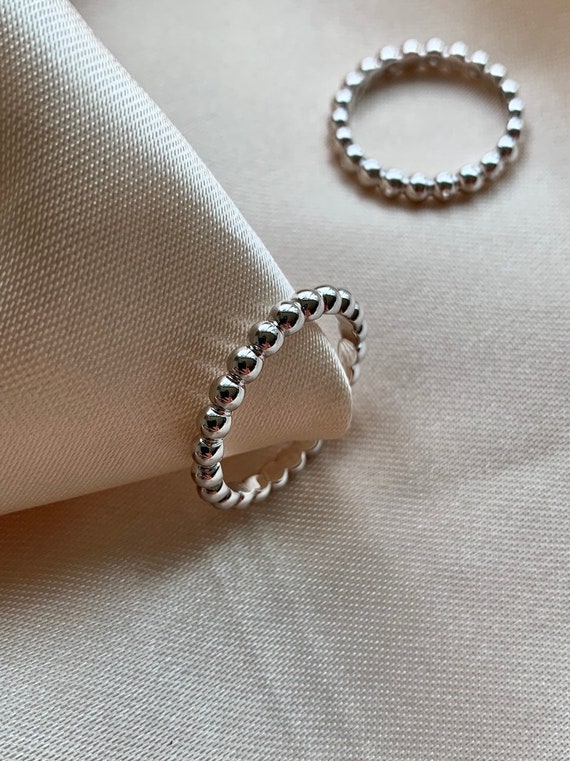 Sterling Silver Bead Ring Bubble Ring Ball Ring Dot Ring | Etsy