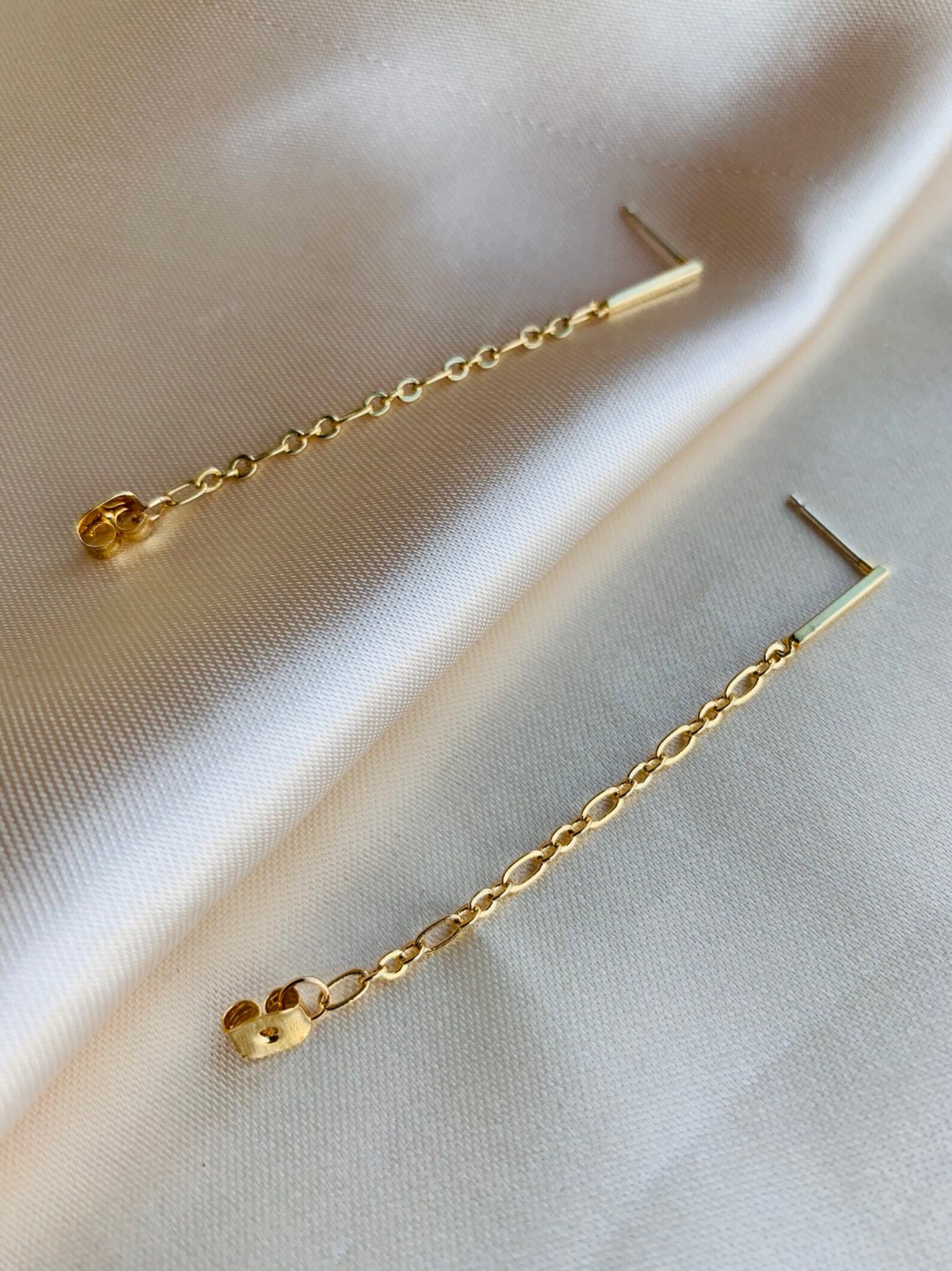 Chain Loop Earrings - Gold Chain Earrings - Minimalist Earrings - Gold ...