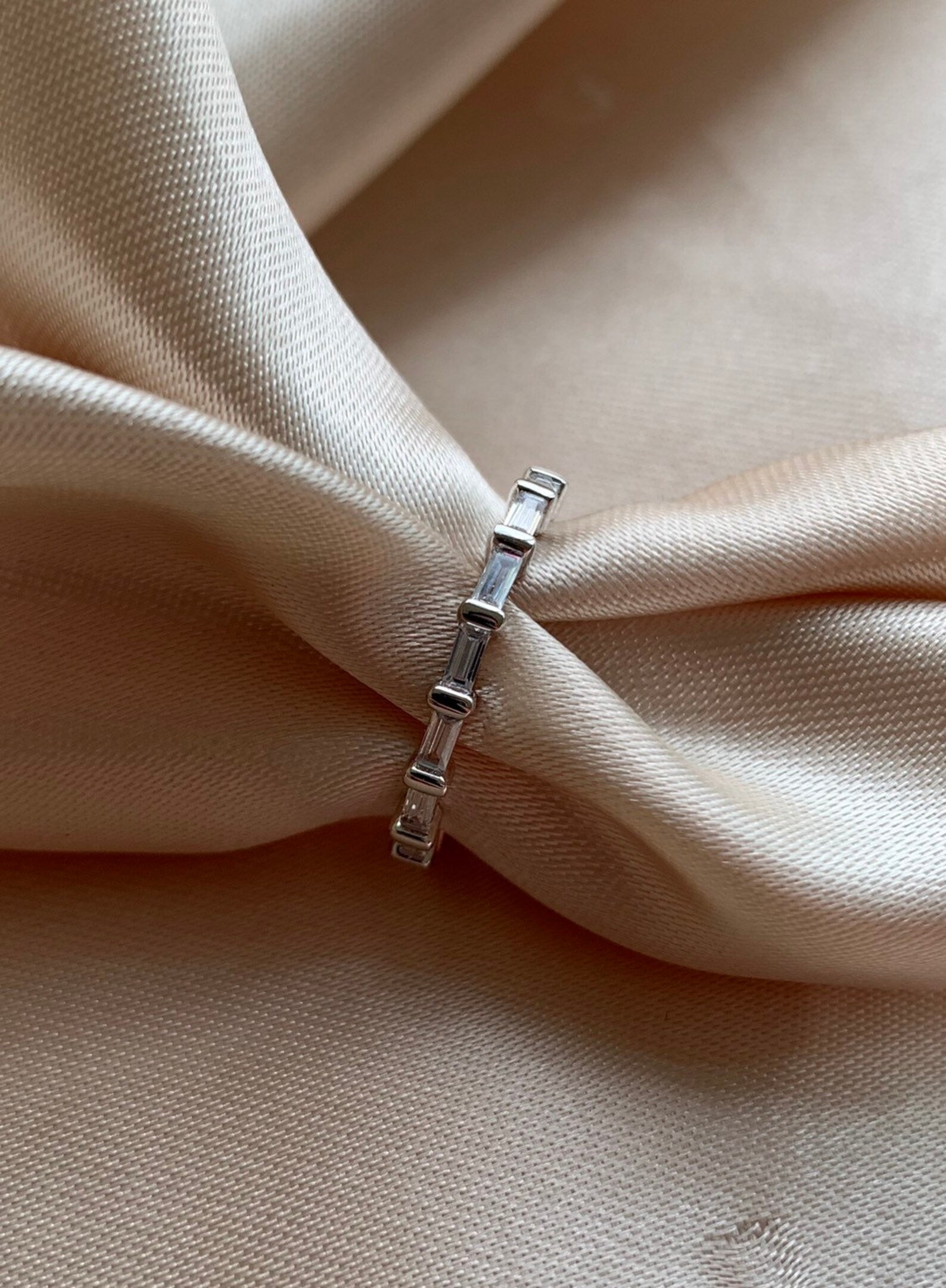 Sterling Silver Dainty Ring Gemstone Ring Dainty Stacking - Etsy