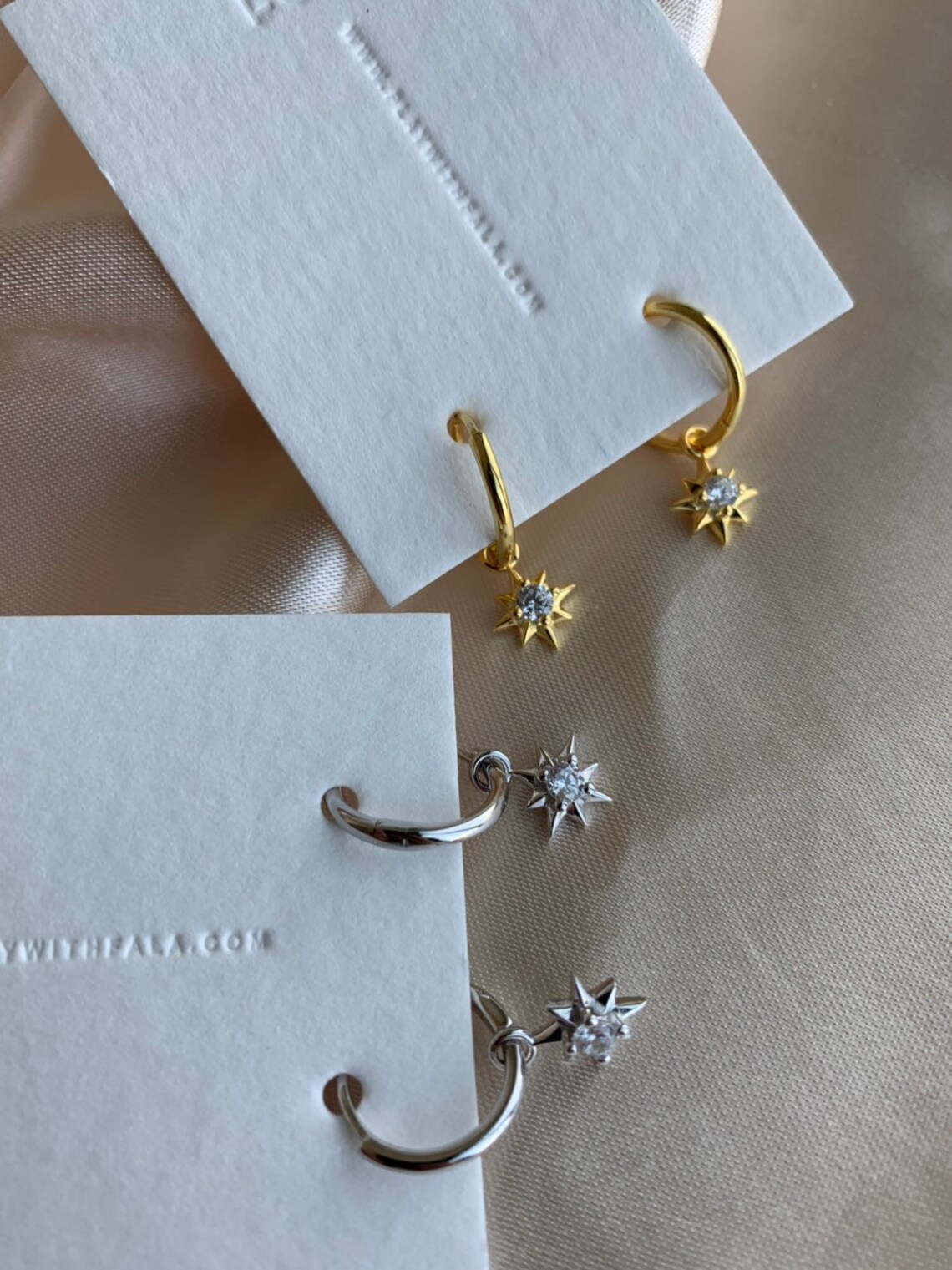 Hoop Earrings Gold Star Earrings Star Hoop Earrings - Etsy