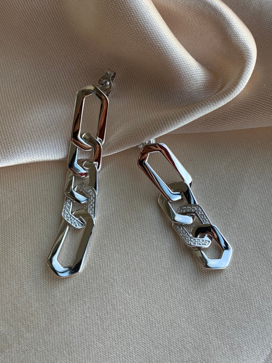 Chain Link Earrings Statement Earrings Chain Earrings | Etsy