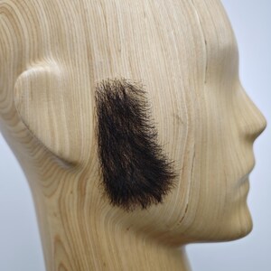 Realistic Fake Sideburns Kit 100% Real Human Hair Full Handmade - Etsy