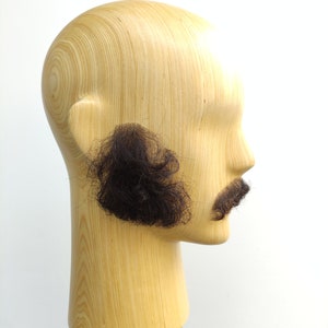 Realistic Fake Sideburns Kit 100% Real Human Hair Full - Etsy