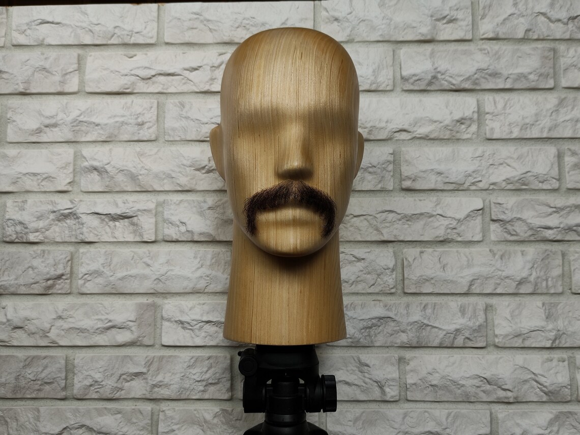 Realistic Fake Moustache Human Hair Full Hand Made - Etsy