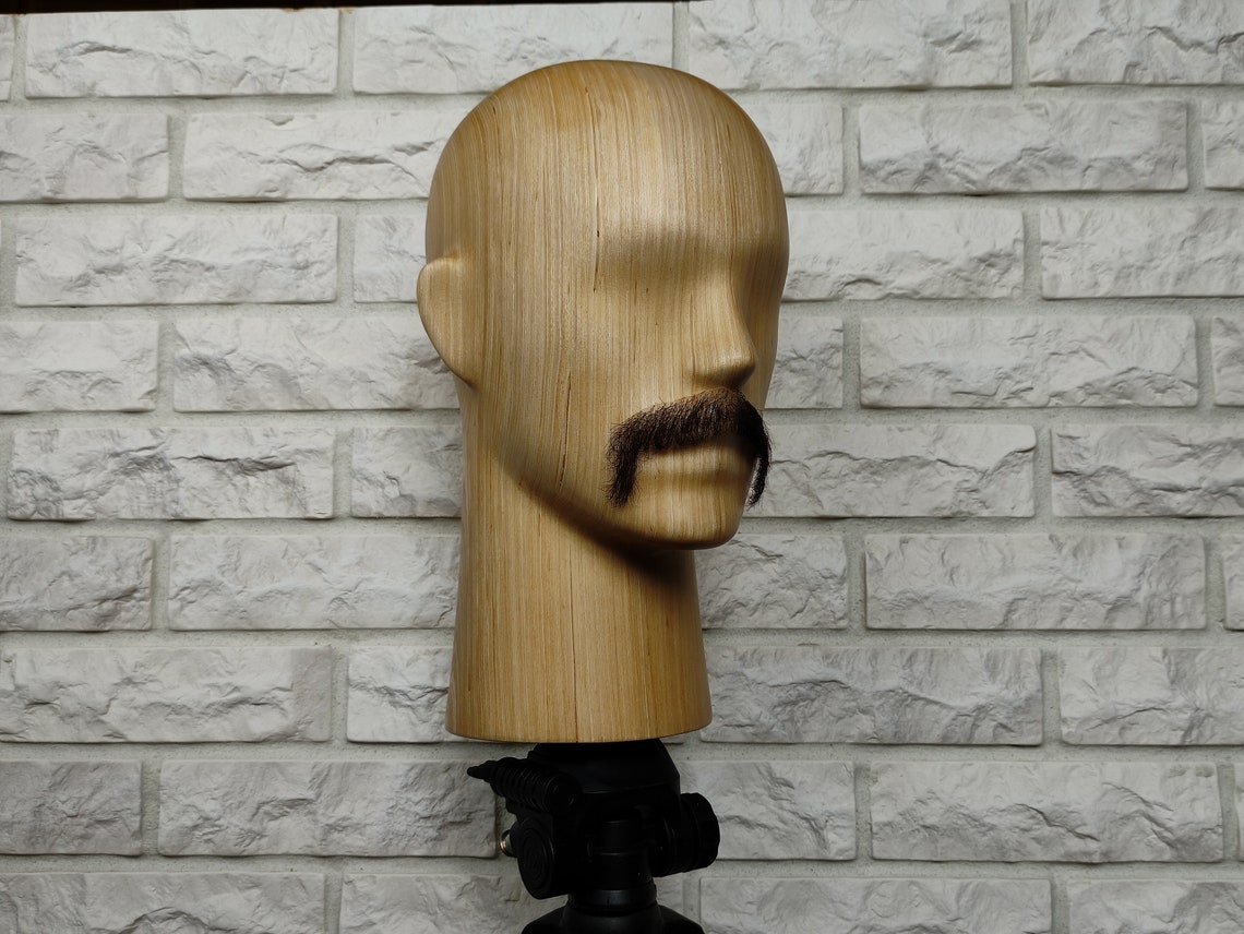 Bigote falso realista Cabello humano hecho a mano - Etsy España