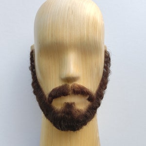 Realistic Fake Beard Kit 100% Real Human Hair Full Handmade - Etsy