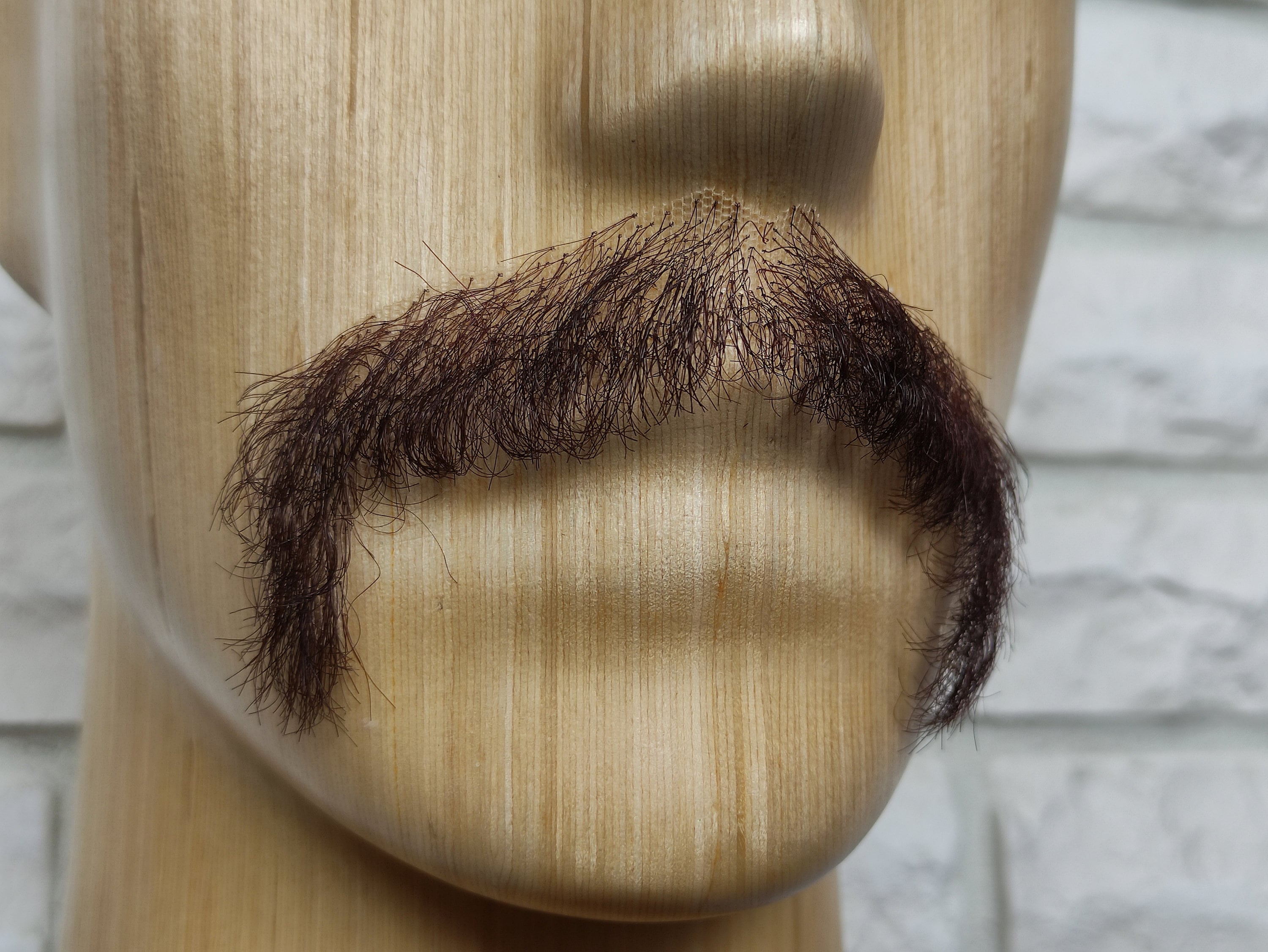 Bigote falso realista, cabello humano, hecho a mano - Etsy España