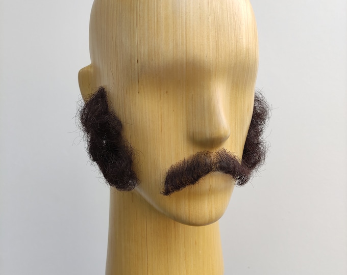 Realistic Fake Sideburns Kit 100% Real Human Hair Full Handmade - Etsy