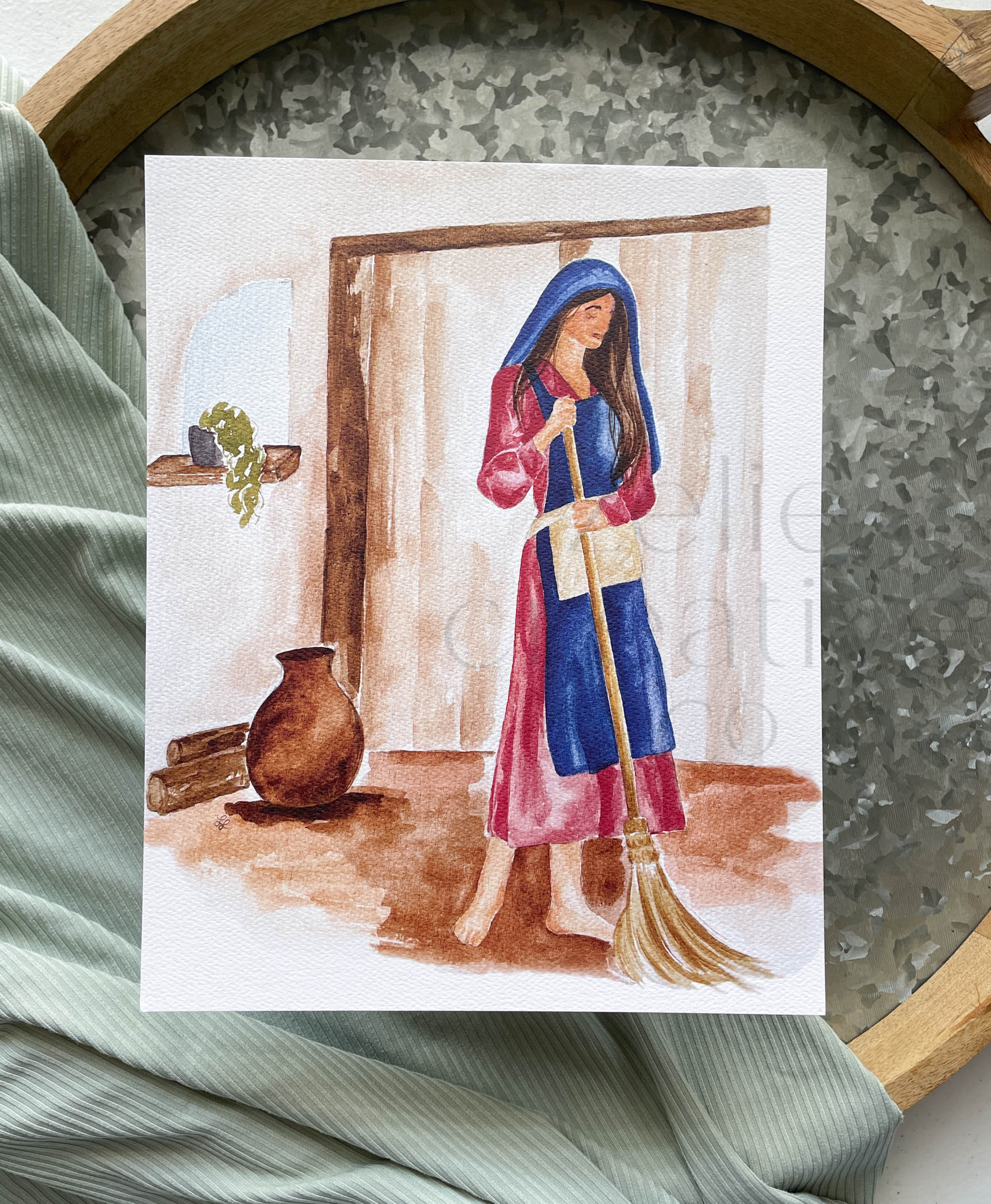 Mary's Work Trio | Mother Mary Doing Chores | Mary's Laundry, Dishes ...