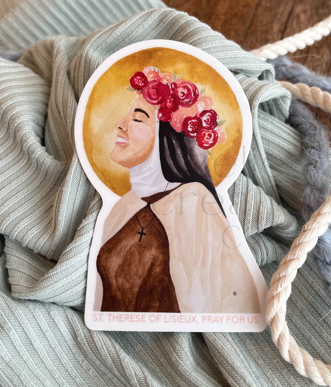 St. Therese the Little Flower Sticker | Therese of the Child Jesus in ...