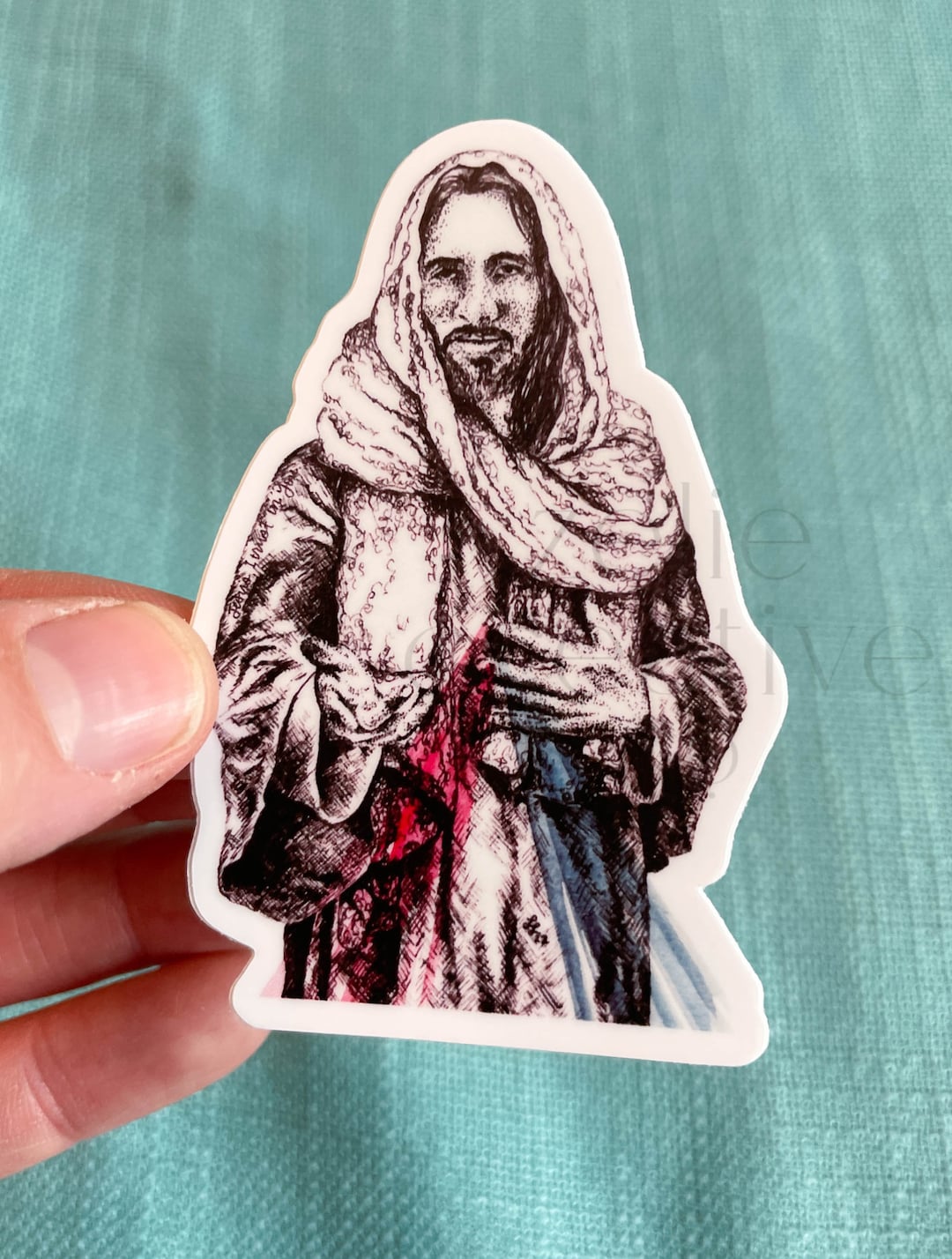 Divine Mercy Sticker and Print, Catholic Vinyl Weatherproof Sticker ...