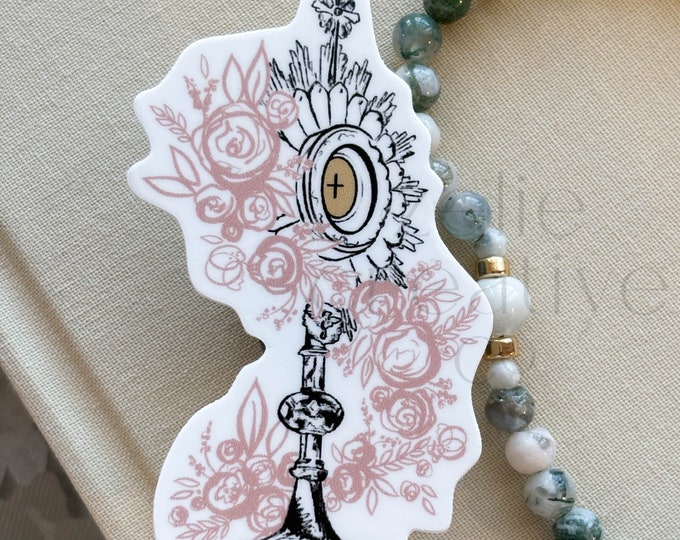 Blessed Be God Sticker, Divine Praises Decal, Adoration Sticker ...