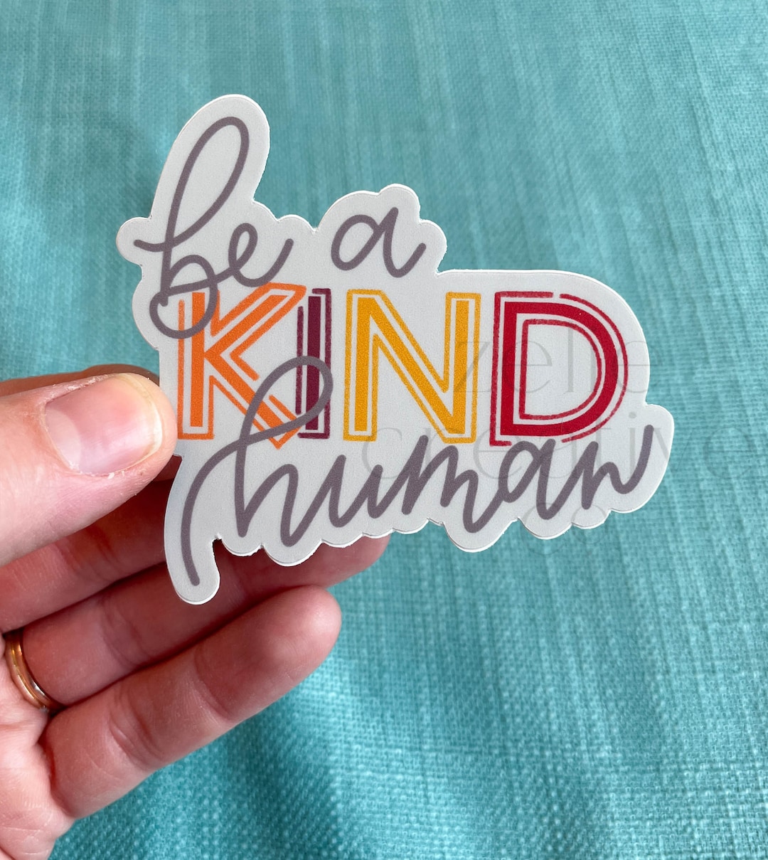 Be A Kind Human Quote Sticker and Print, Vinyl Weatherproof Sticker ...